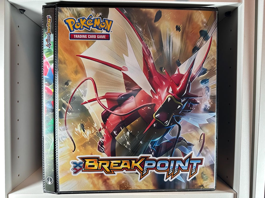 XY Breakpoint Pokémon Binder W/exact Number of Pages for Sets, Laminated Cover, Spine and 9 ...