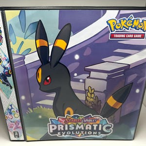 Prismatic Evolutions Pokémon Binder W/exact Pages, Laminated Cover ...