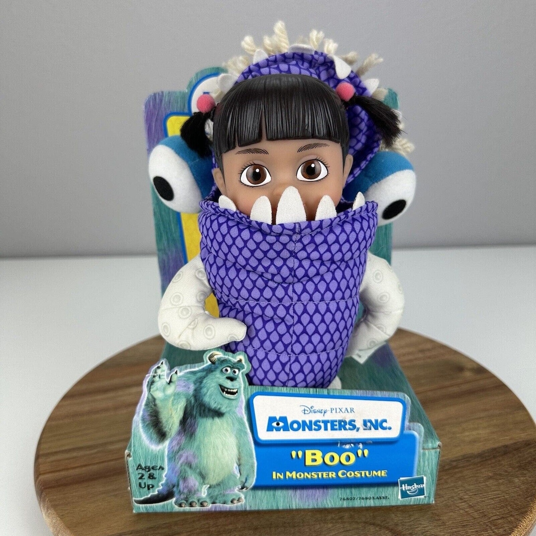 2001 Disney Monsters Inc Boo in Monster Costume Plush Doll NIB Complete ...