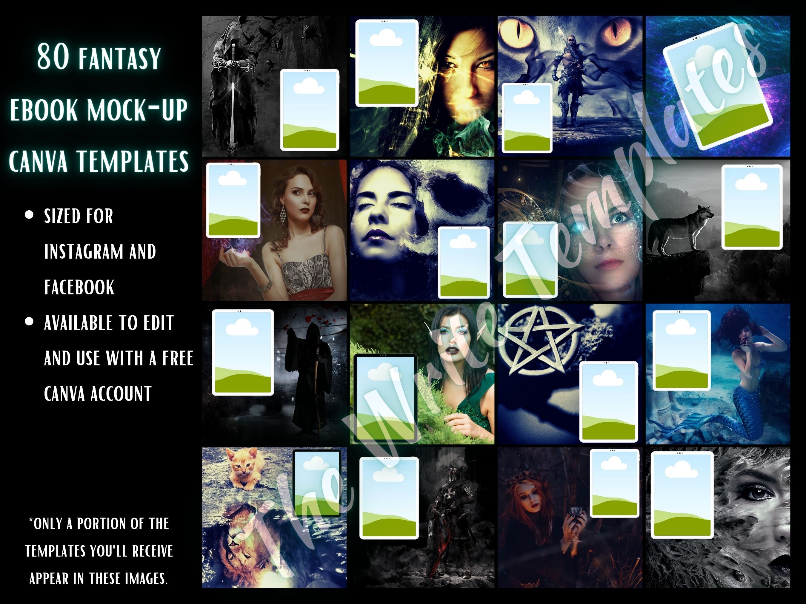 80 Fantasy Ebook Mock-up Canva Templates for Authors - Etsy