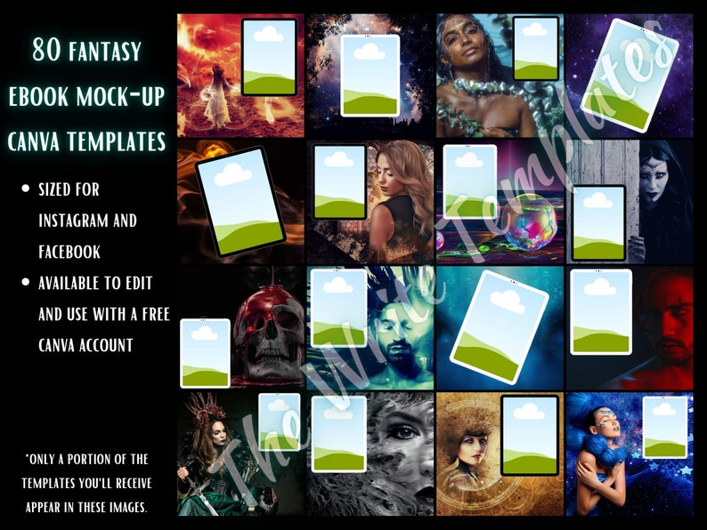 80 Fantasy Ebook Mock-up Canva Templates for Authors - Etsy