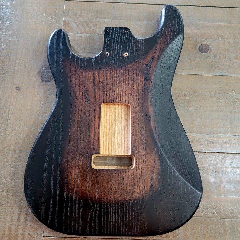 Stratocaster-style Guitar Body, Ash, Black Burst - Etsy