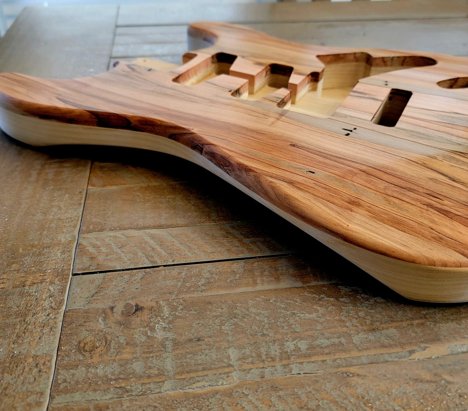 Strat-style Guitar Body, Ambrosia Maple on Poplar - Etsy
