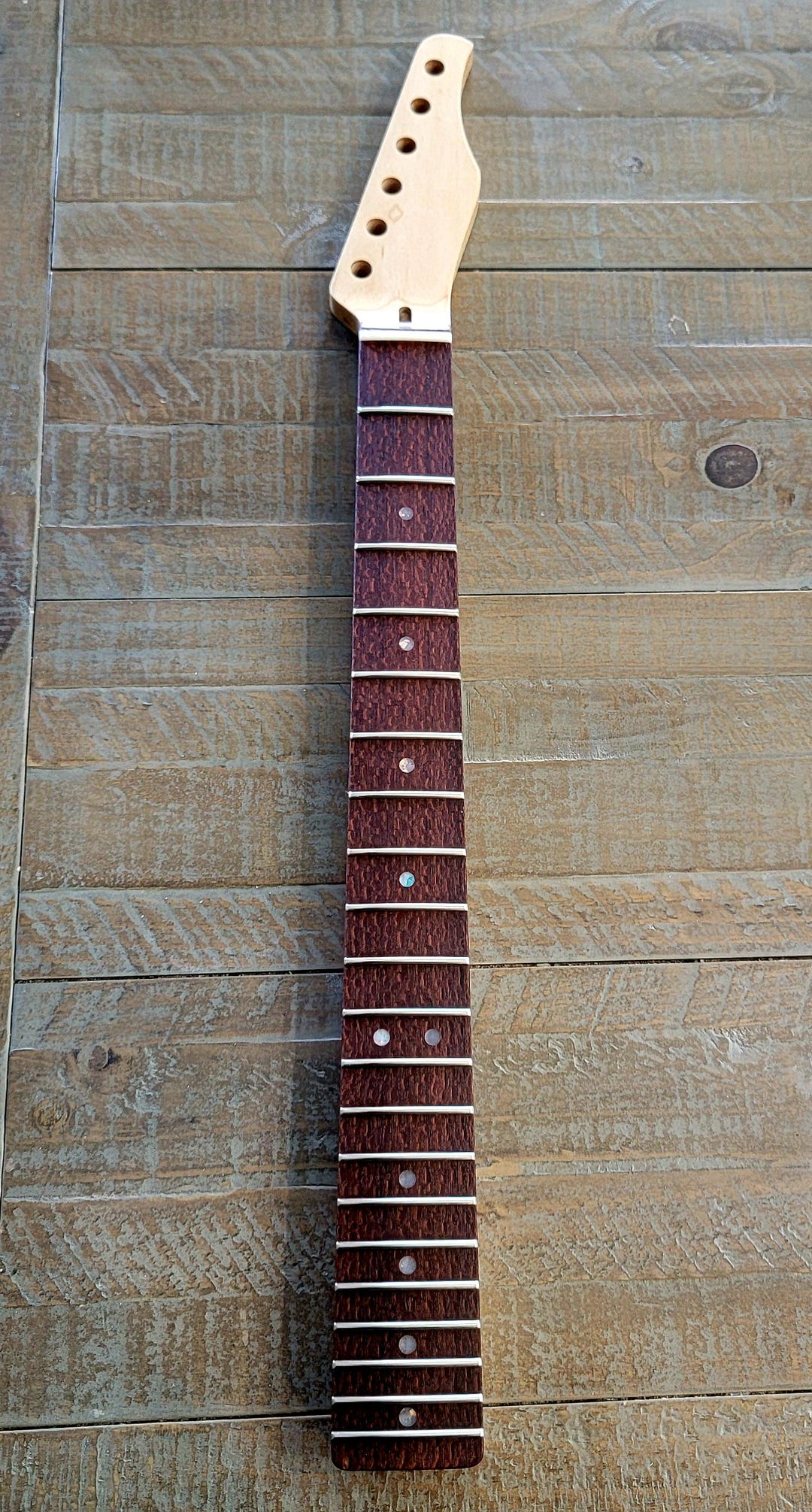 Telecaster-style Guitar Neck, Leopard Wood on Hard Maple - Etsy