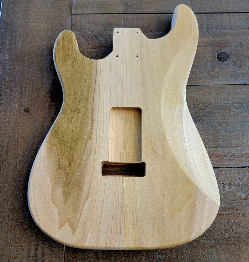 Strat-style Guitar Body, Ambrosia Maple on Poplar - Etsy