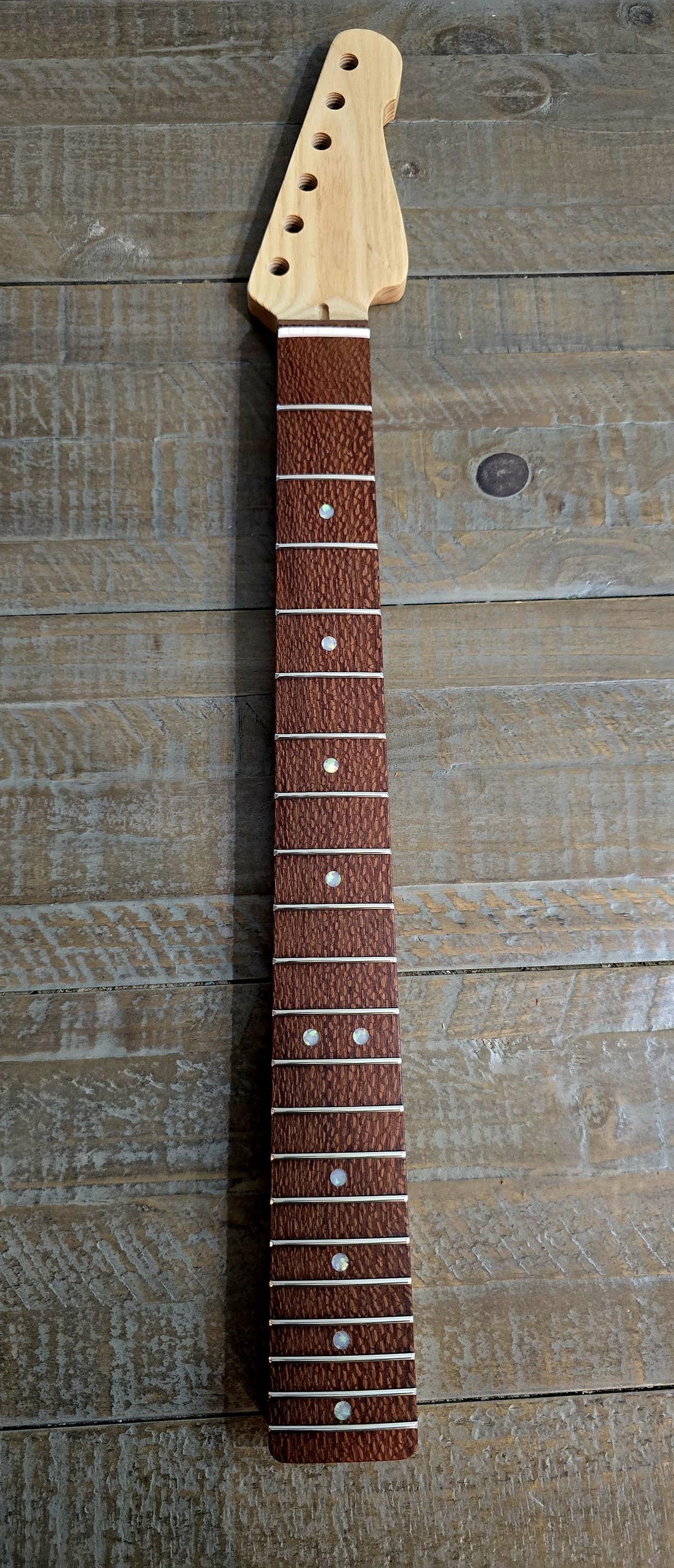 Telecaster-style Guitar Neck, Leopard Wood on Ash - Etsy