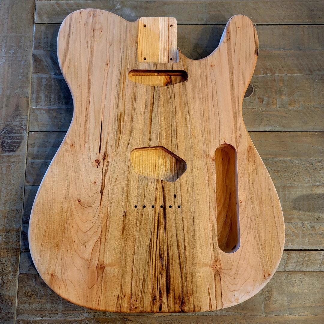 Telecaster-style Guitar Body, Ambrosia Maple Top, Ash Back, Vintage ...