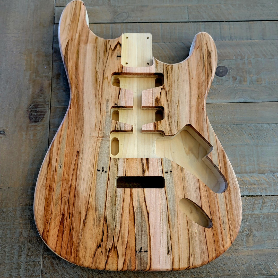 Strat-style Guitar Body, Ambrosia Maple on Poplar - Etsy