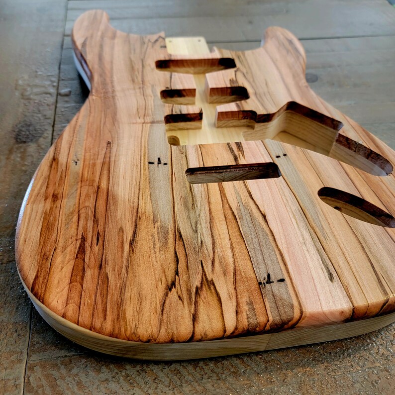 Strat-style Guitar Body, Ambrosia Maple on Poplar - Etsy