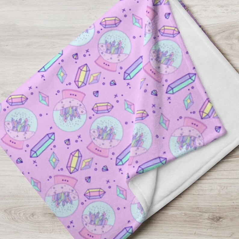 Seamless Pattern Kawaii Crystal Ball With Floating Crystals, Repeat ...