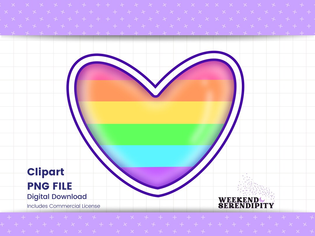 Rainbow Pride Heart PNG File, Digital Download for Sublimation, T-shirt ...