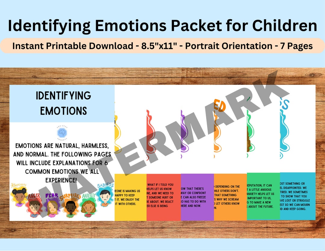Identifying Emotions Packet for Children - Printable Worksheets ...