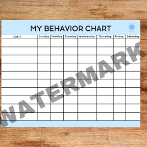 Behavior Chart and Rewards Packet for Children - Printable Worksheet ...