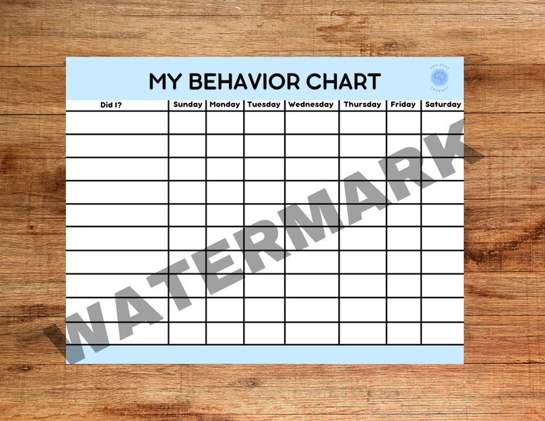 Behavior Chart and Rewards Packet for Children - Printable Worksheet ...