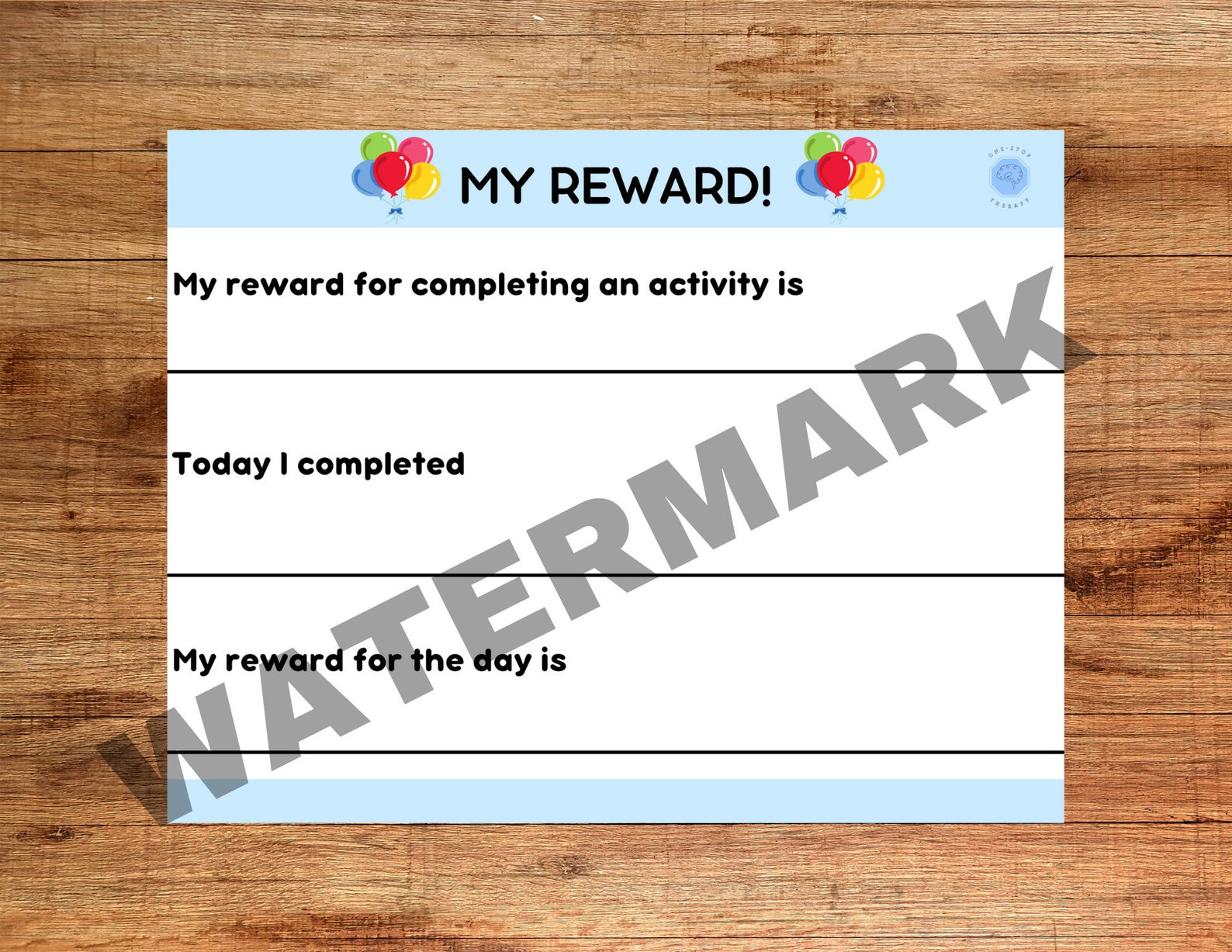 Behavior Chart and Rewards Packet for Children Printable Worksheet ...