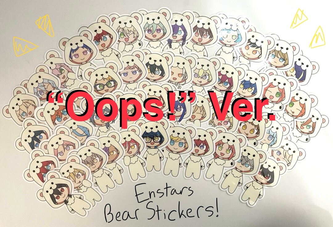 Ensemble Stars “oops!” Bear Sticker Pack (READ DESC!) - Etsy