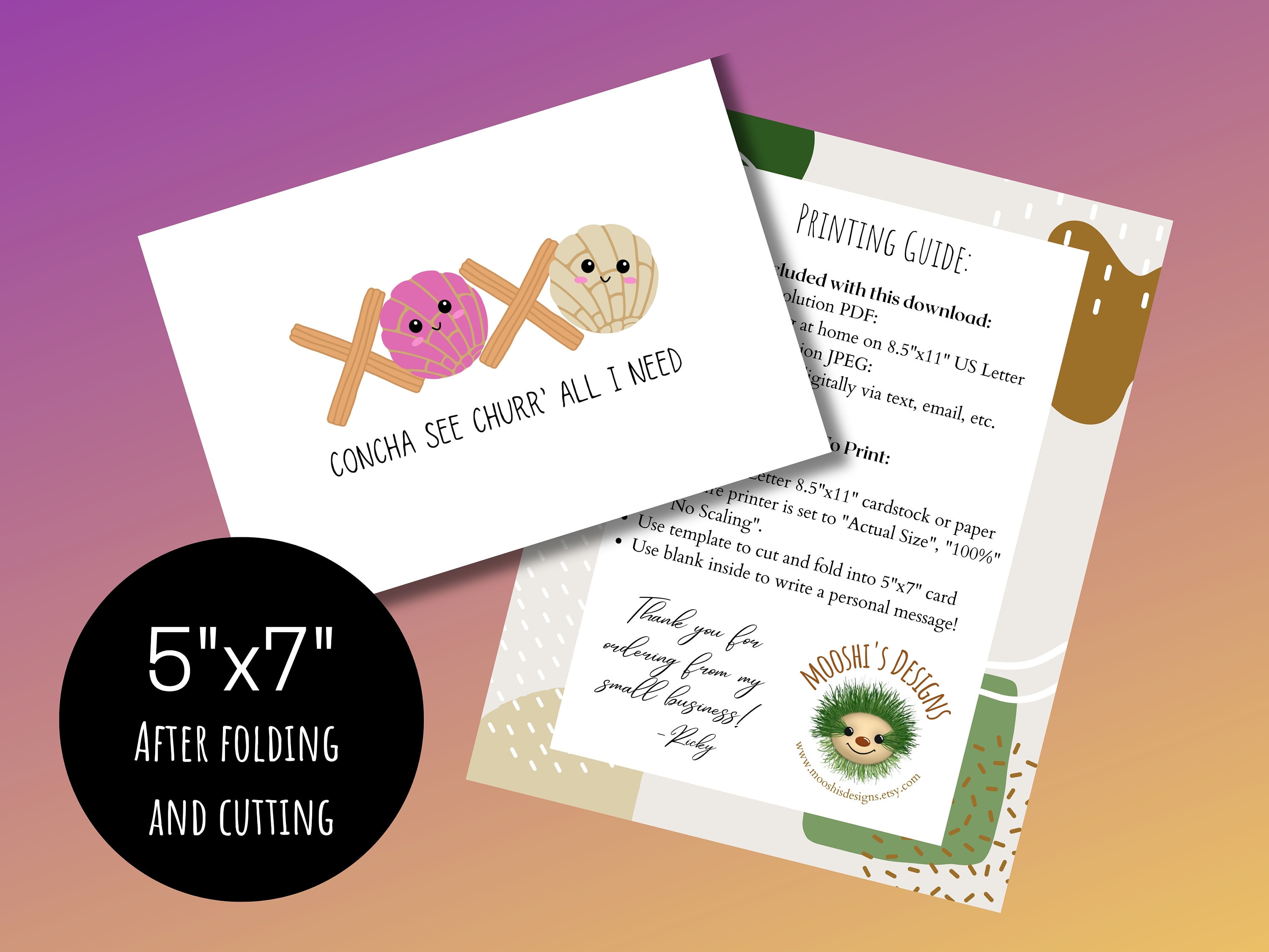 Printable Churr' All I Need Card, Valentine's Anniversary Gift, Cute ...