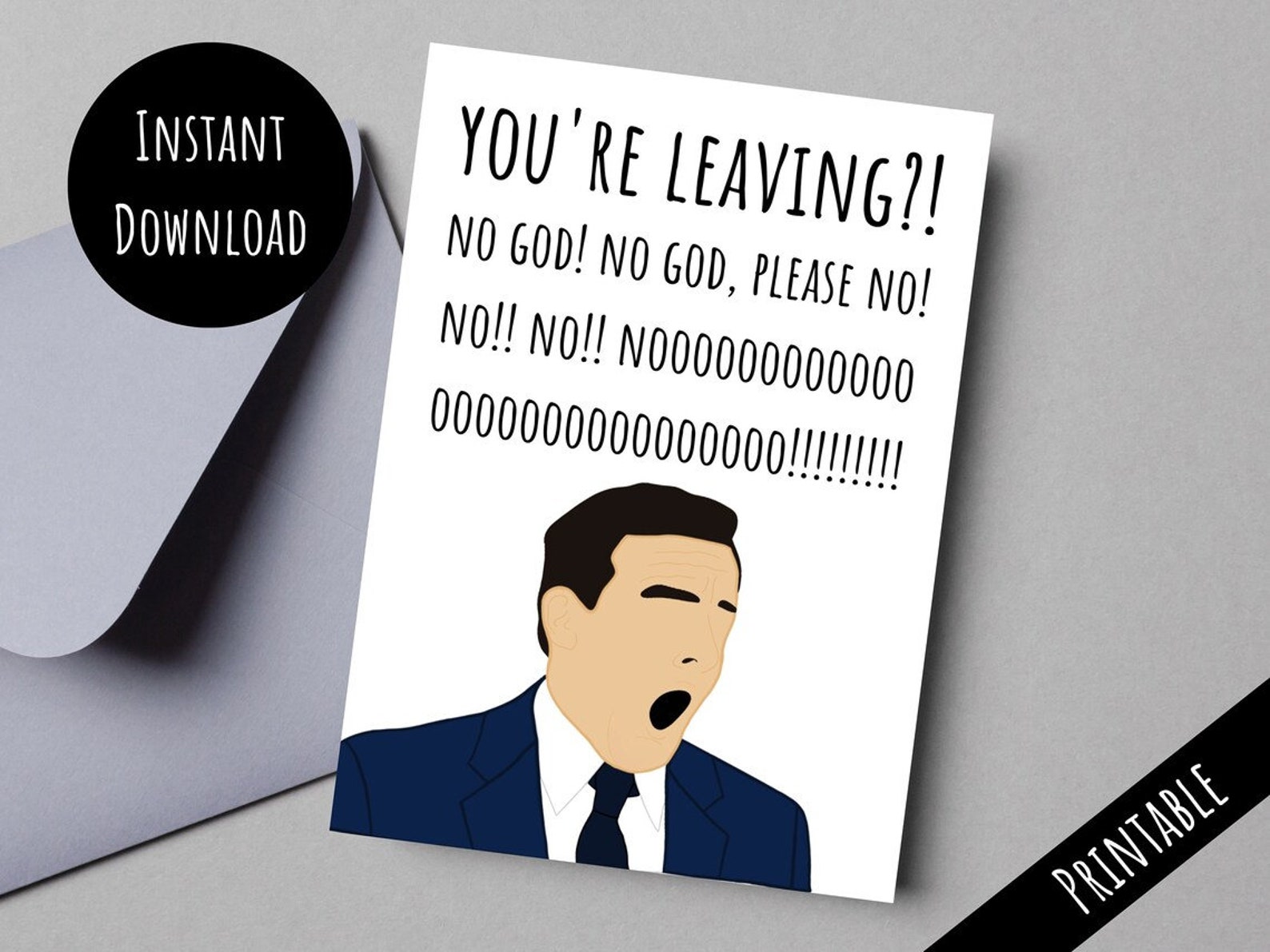 Printable the Office Goodbye Card, Happy Retirement Coworker Going Away ...