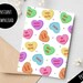 Printable Valentine's Day Candy Heart Card, Cute Sweetheart Message V ...