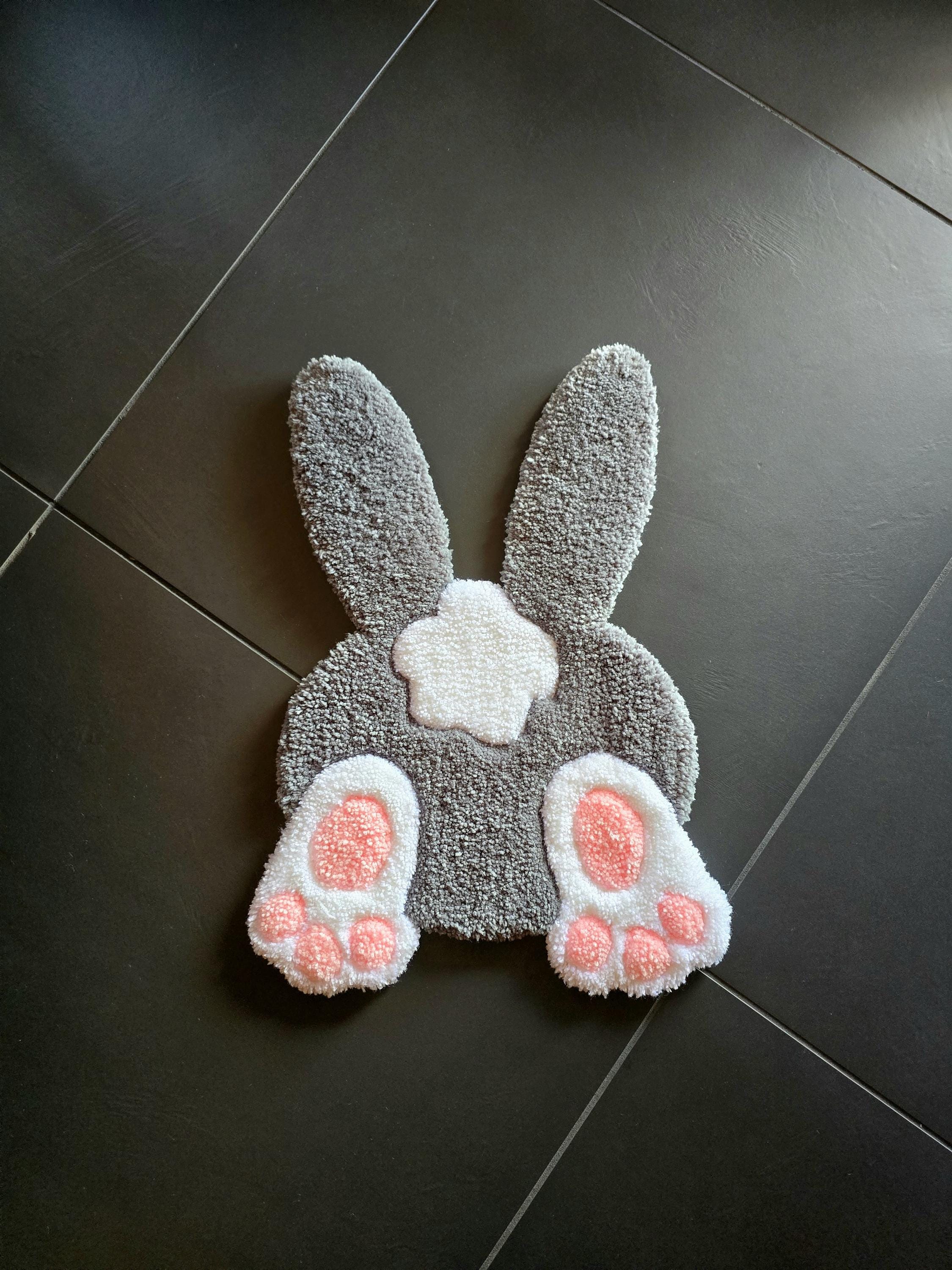 Handmade Bunny Tail Tufted Rug, Cute Trendy Retro Home Decor, Funny ...
