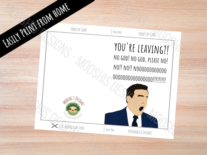 Printable the Office Goodbye Card, Happy Retirement Coworker Going Away ...