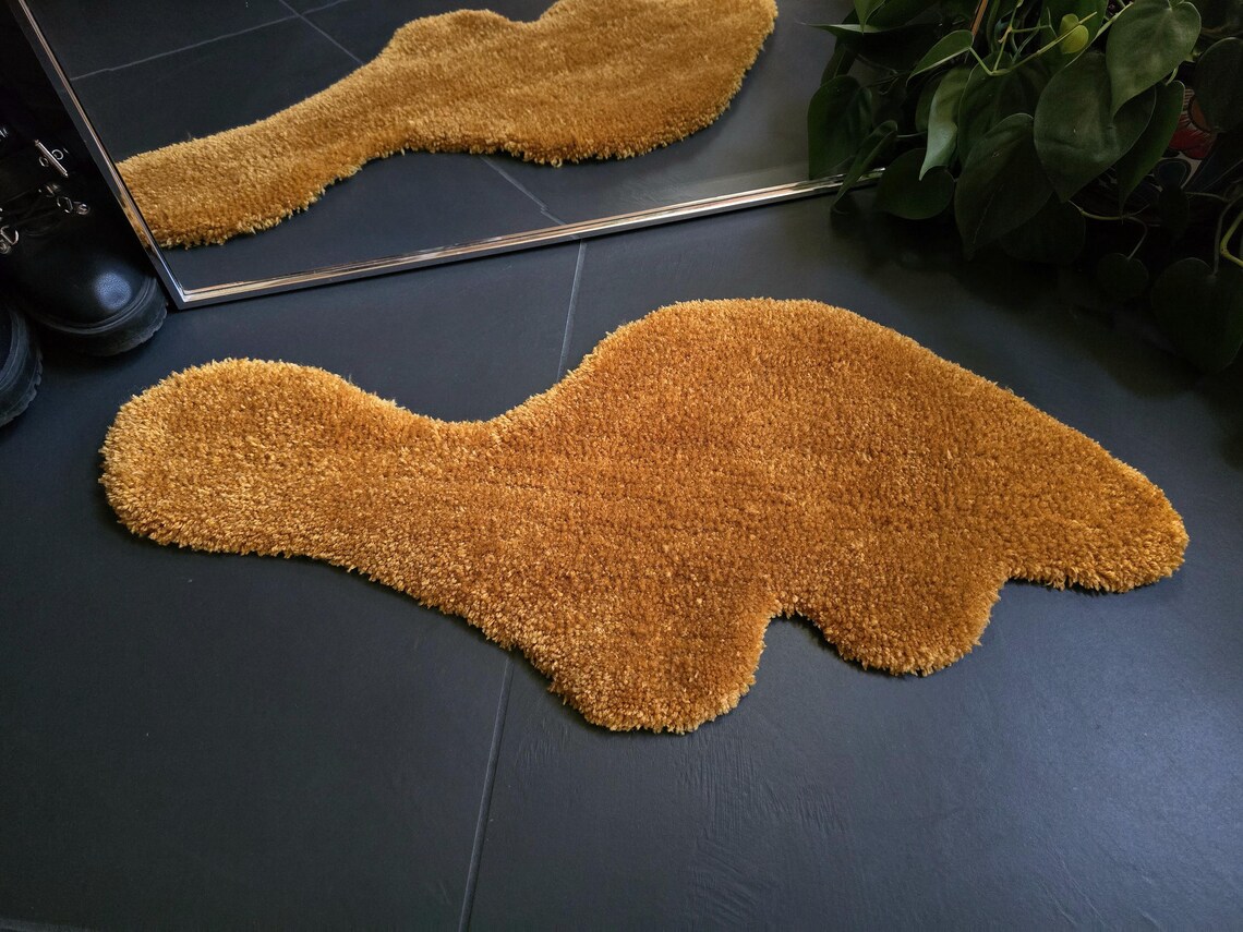 Handmade Dino Nugget Tufted Rug, Dinosaur Chicken Nugget Fast Food Rug ...
