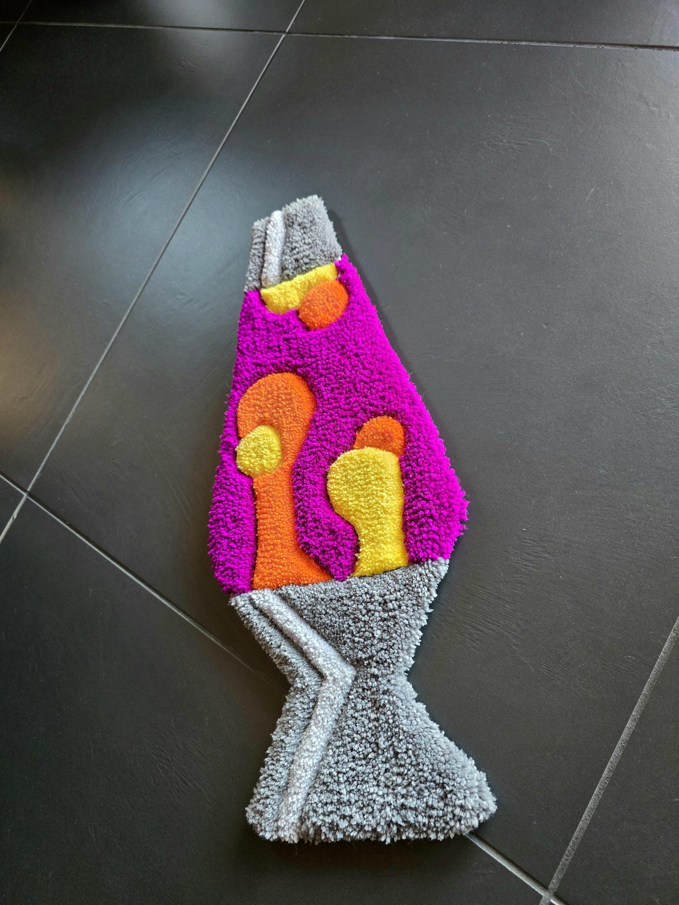 Handmade Lava Lamp Tufted Rug, Cute Trendy Retro Boho Home Decor ...