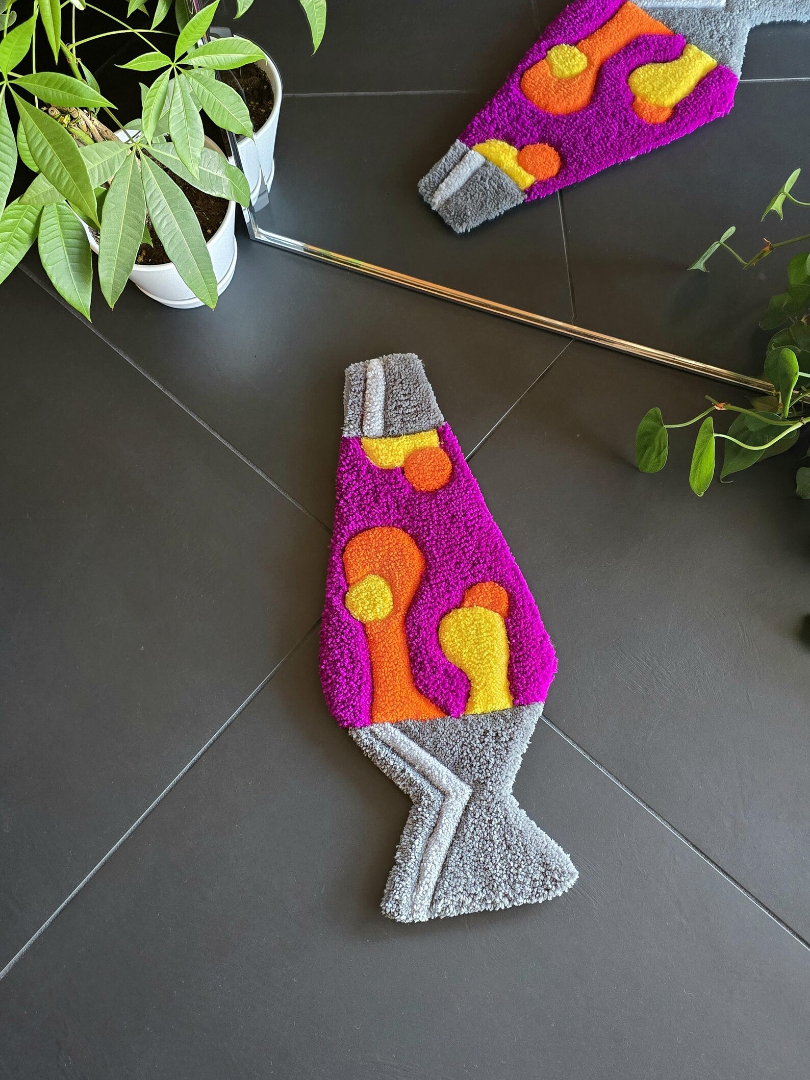 Handmade Lava Lamp Tufted Rug, Cute Trendy Retro Boho Home Decor ...