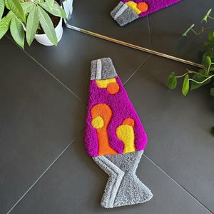 Handmade Lava Lamp Tufted Rug, Cute Trendy Retro Boho Home Decor ...