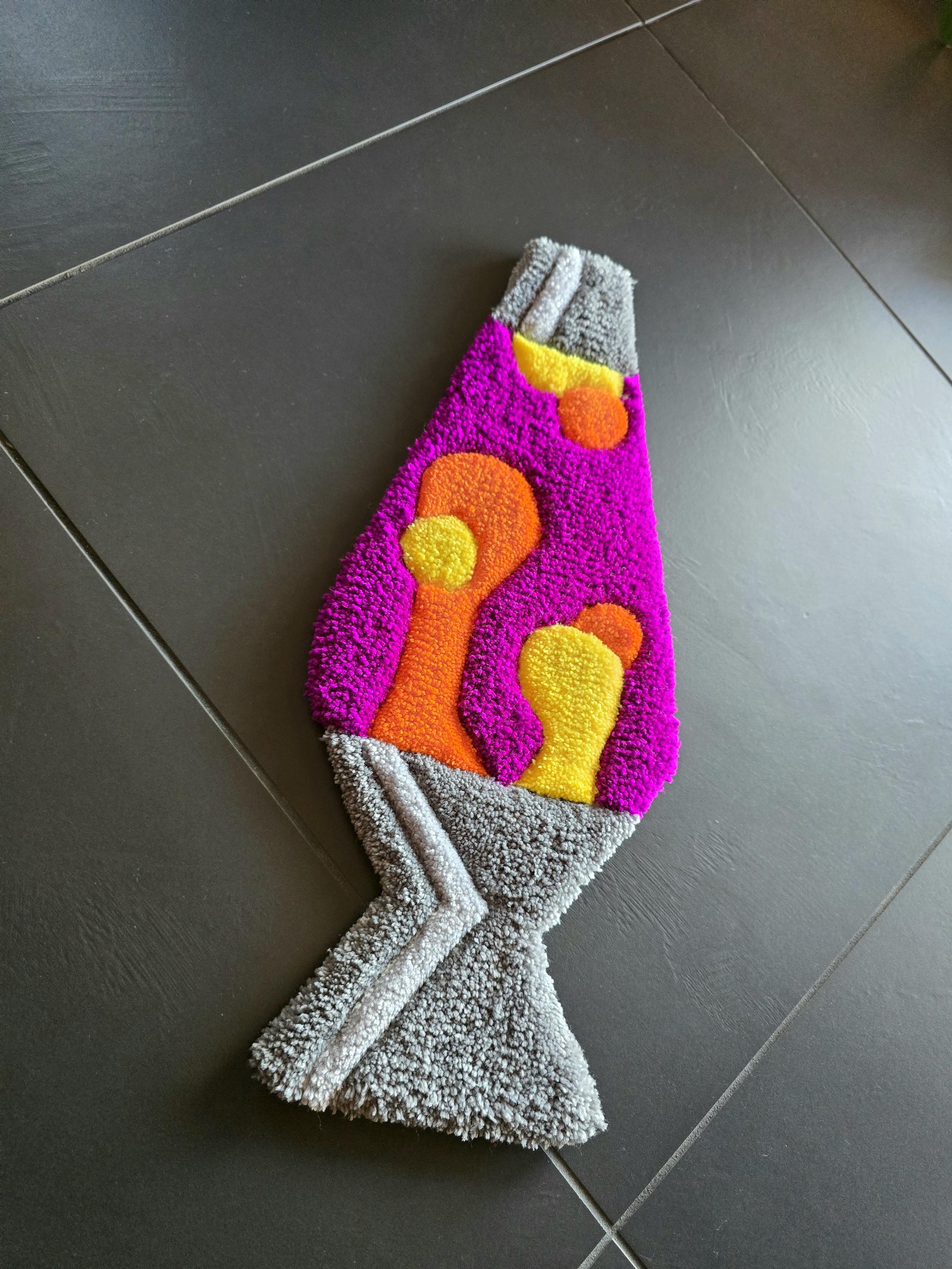 Handmade Lava Lamp Tufted Rug, Cute Trendy Retro Boho Home Decor ...