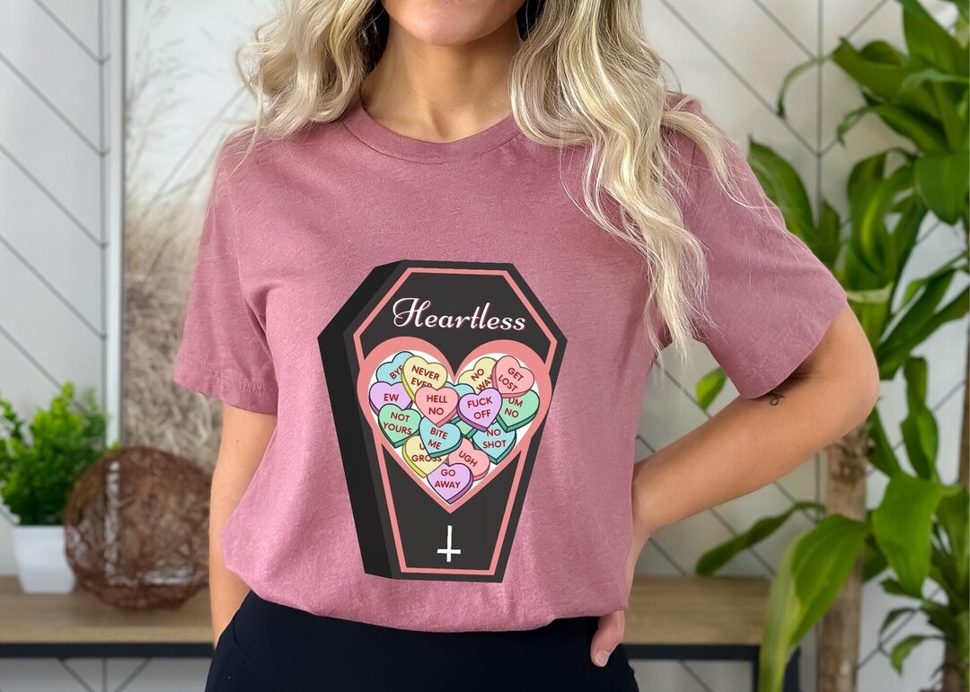 Heartless Candy Box Rejection Hearts T-shirt, Alternative Coffin Anti ...