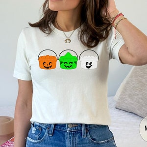 Halloween Bucket T-shirt, Happy Boo Meal Trick or Treat Pail Graphic ...
