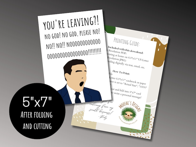 Printable the Office Goodbye Card, Happy Retirement Coworker Going Away ...