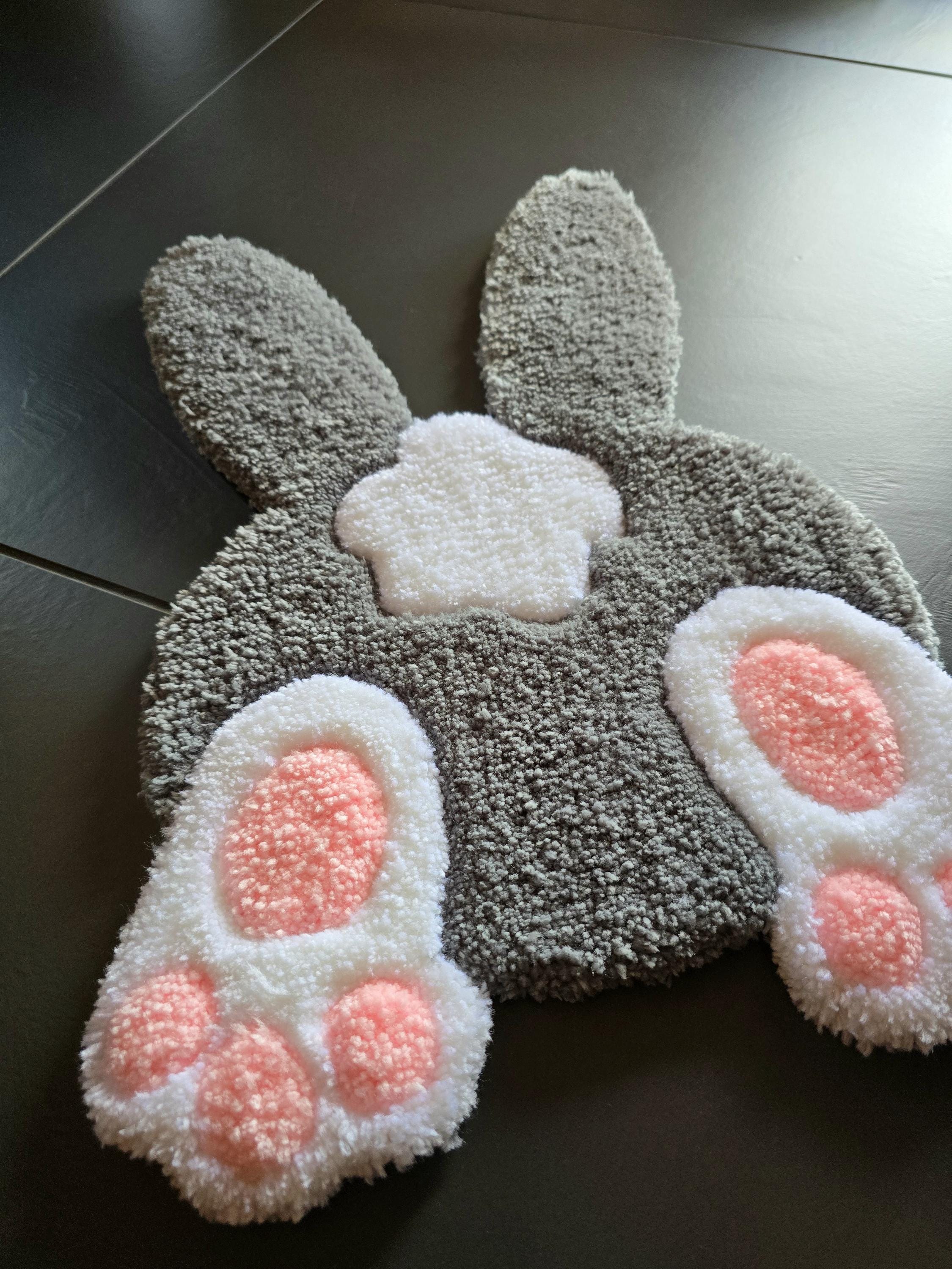 Handmade Bunny Tail Tufted Rug, Cute Trendy Retro Home Decor, Funny ...