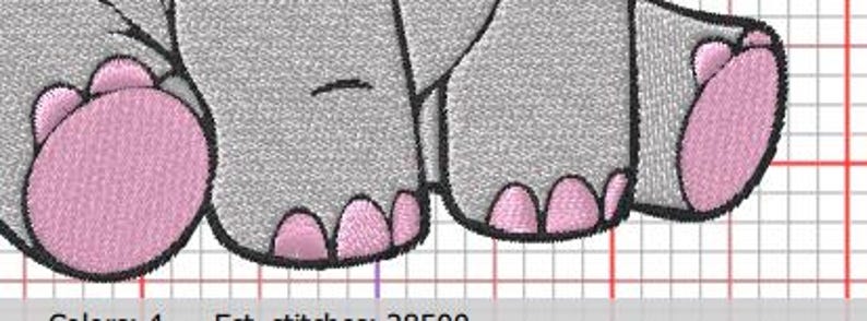 Baby Elephant Machine Embroidery Design, 4x4 Hoop (digital File) - Etsy