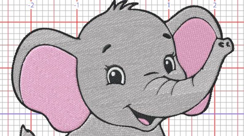 Baby Elephant Machine Embroidery Design, 4x4 Hoop (digital File) - Etsy