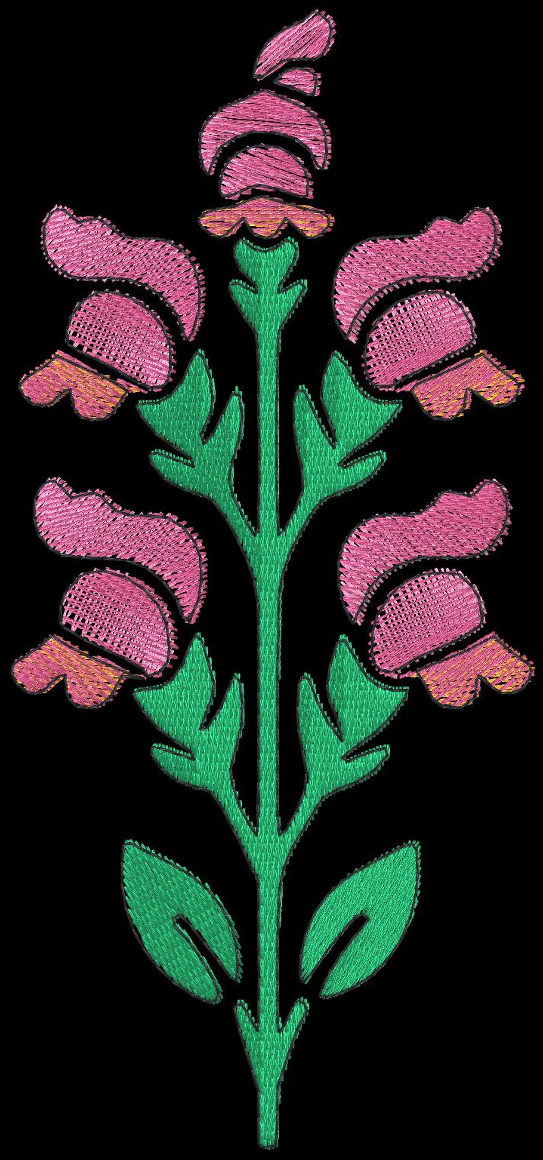 Bluebell & Snapdragon Embroidery Designs – 4x4 Hoop (pes, Dst, Jef, Hus ...