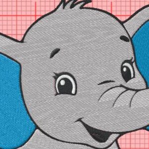 Baby Elephant Machine Embroidery, Digital File- Great for Baby Clothing ...