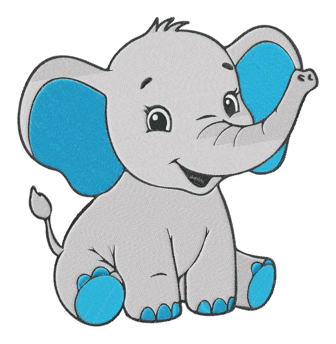 Baby Elephant Machine Embroidery Design, 4x4 Hoop (digital File) - Etsy
