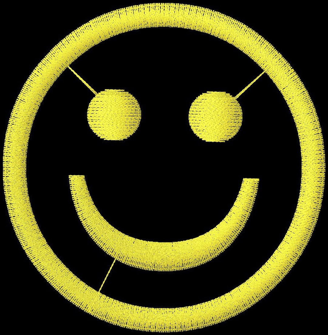 Happy Face, Digital File Only, Machine Embroidery Designs Great for ...