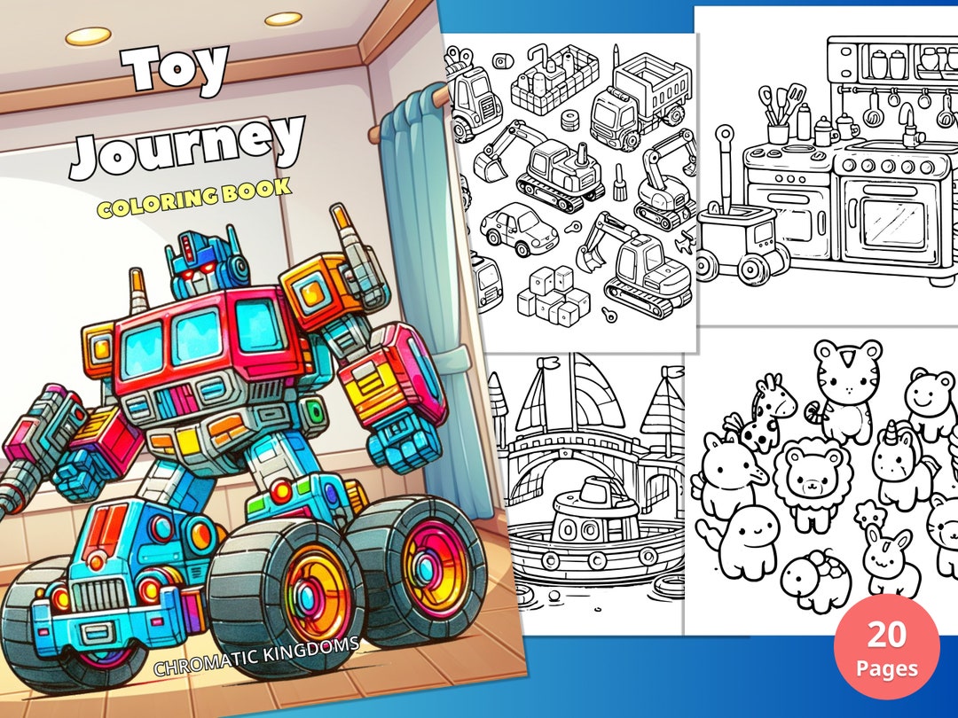 20 Toy Journey Coloring Page Book for Adult Kid Instant Download ...