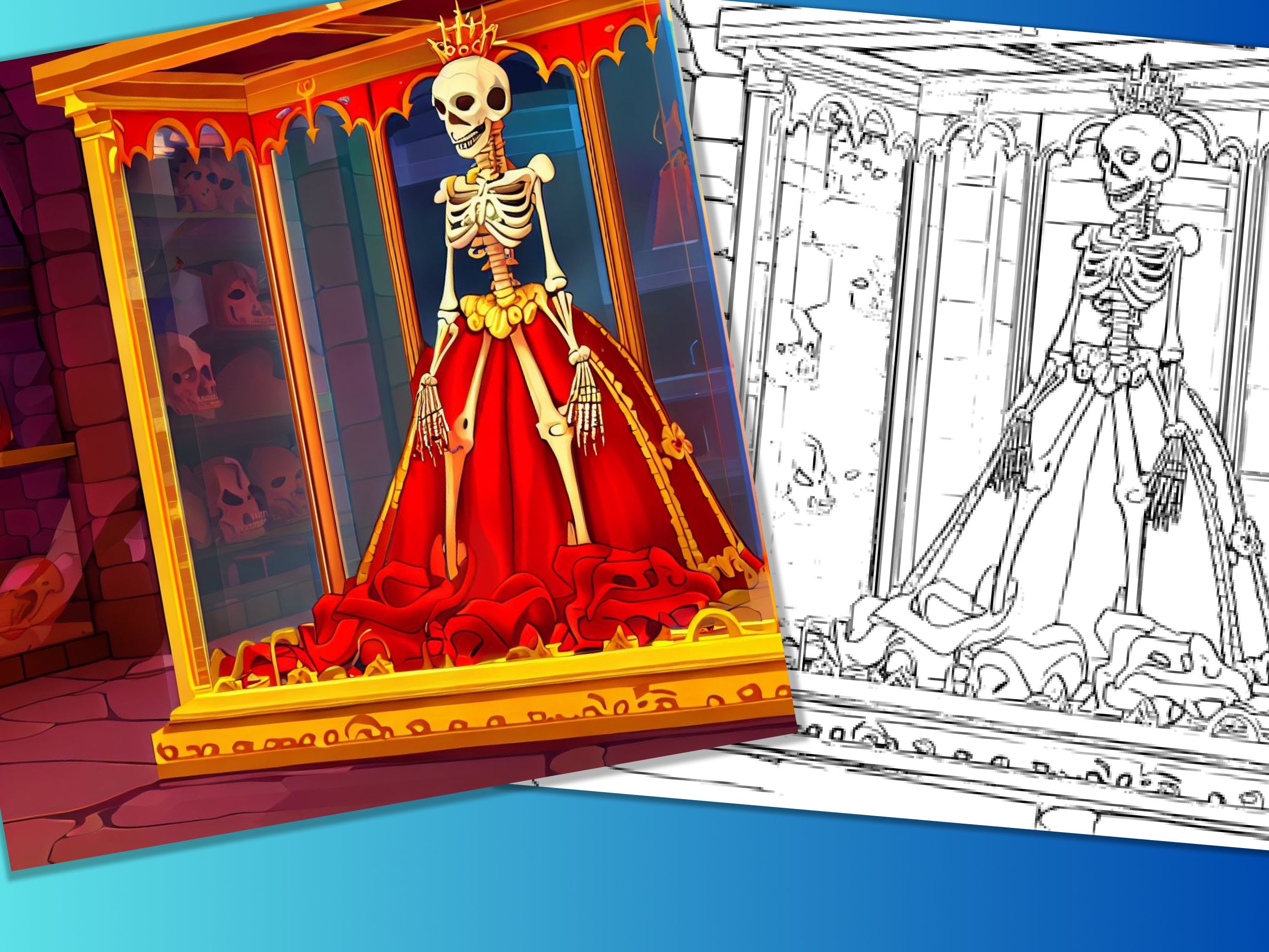 20 Spooky Halloween Coloring Page Book for Adult Kid Instant Download ...