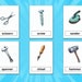 24 Warehouse Tools Flash Cards Printable for Kids montessori Cards ...