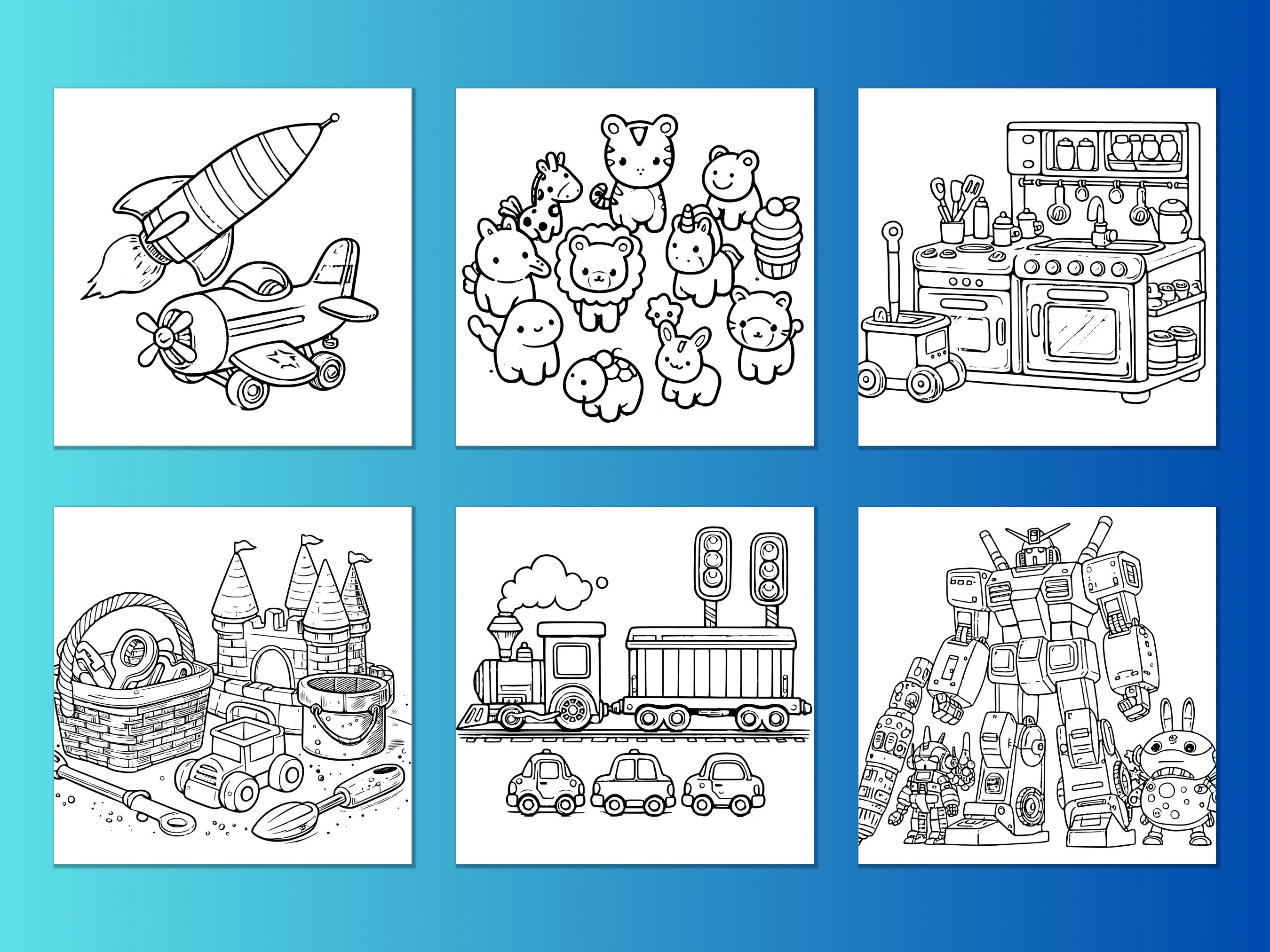 20 Toy Journey Coloring Page Book for Adult Kid Instant Download ...