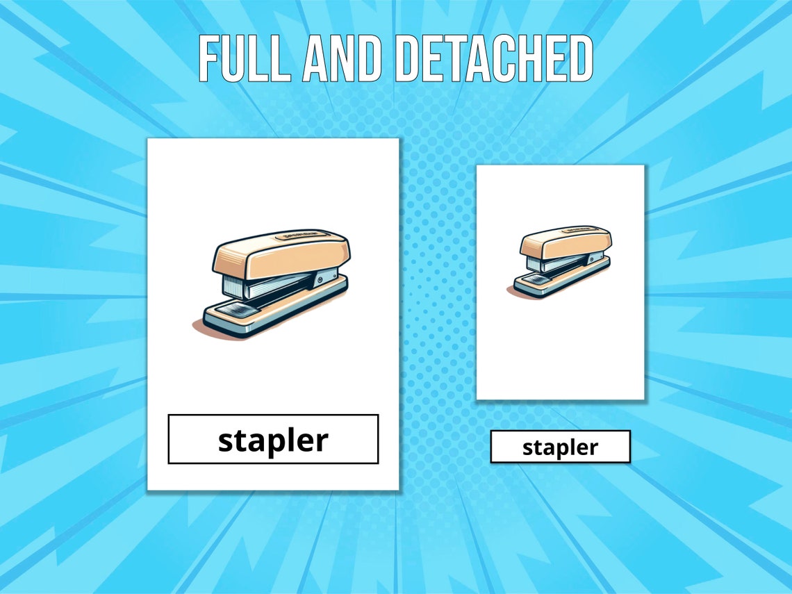 24 in the School Flash Cards Printable for Kids (montessori Cards ...