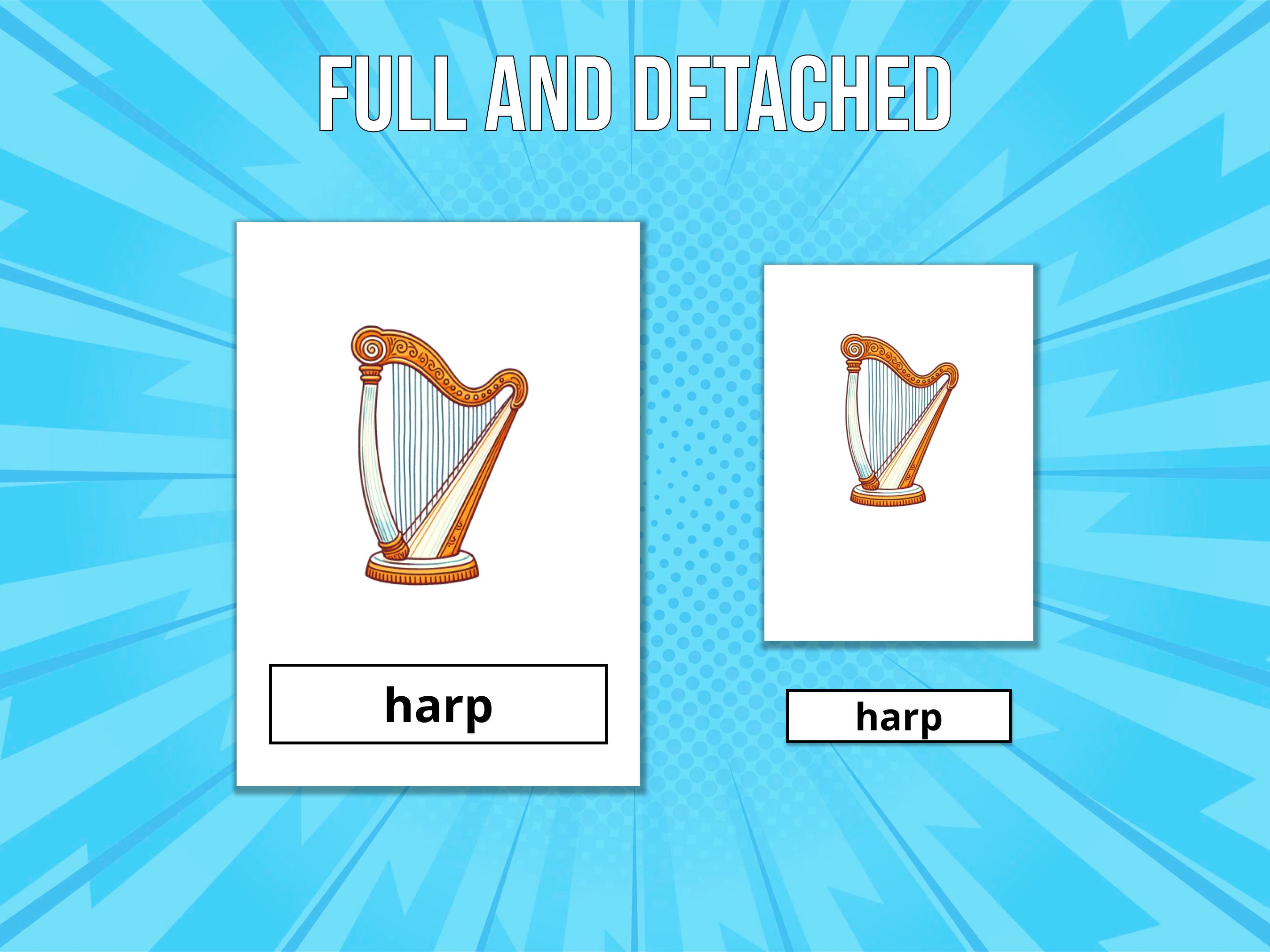 24 Musical Instruments Flash Cards Printable for Kids (montessori Cards ...