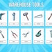 24 Warehouse Tools Flash Cards Printable for Kids montessori Cards ...