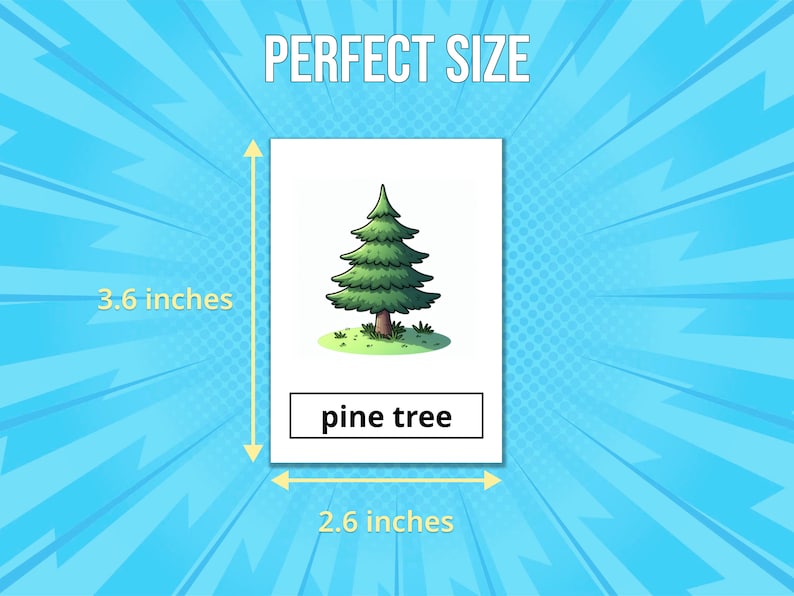 24 Botanical Trees Flash Cards Printable for Kids (montessori Cards ...