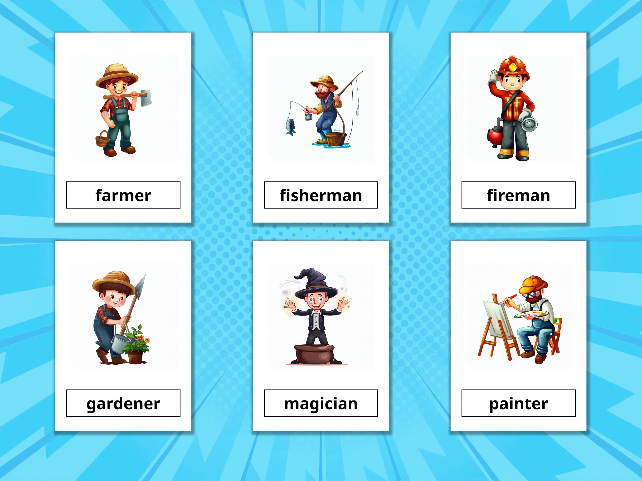 24 Dream Job Flash Cards Printable for Kids (montessori Cards ...