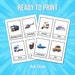 24 Vehicle Vision Flash Cards Printable for Kids (montessori Cards ...